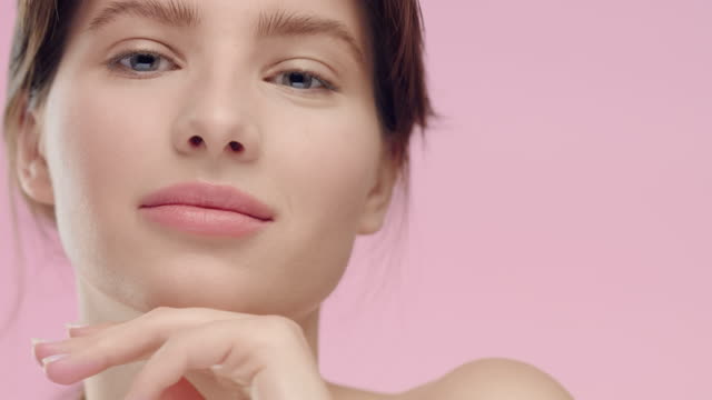 Touch Chin: Video Footage Collection Illustrating Softness and Beauty ...